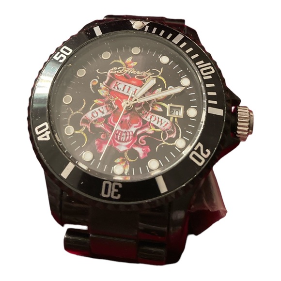 Ed Hardy | Accessories | Ed Hardy Kills Love Slowly Men Watch | Poshmark